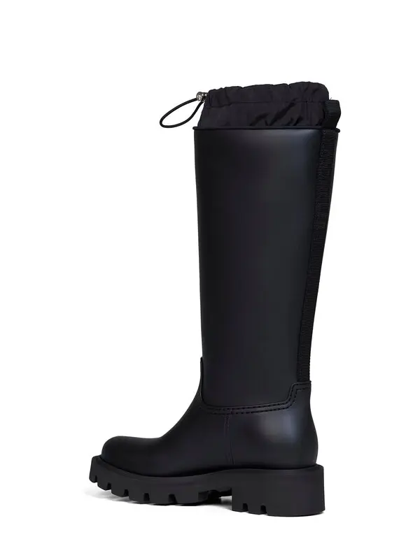 Moncler Black Kickstream High Rain Boots