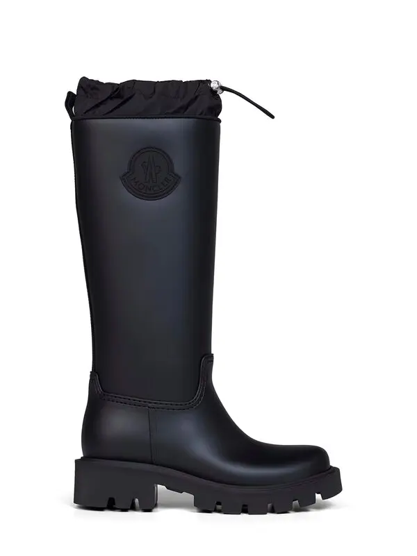 Moncler Black High Rain Boots - Multicolor
