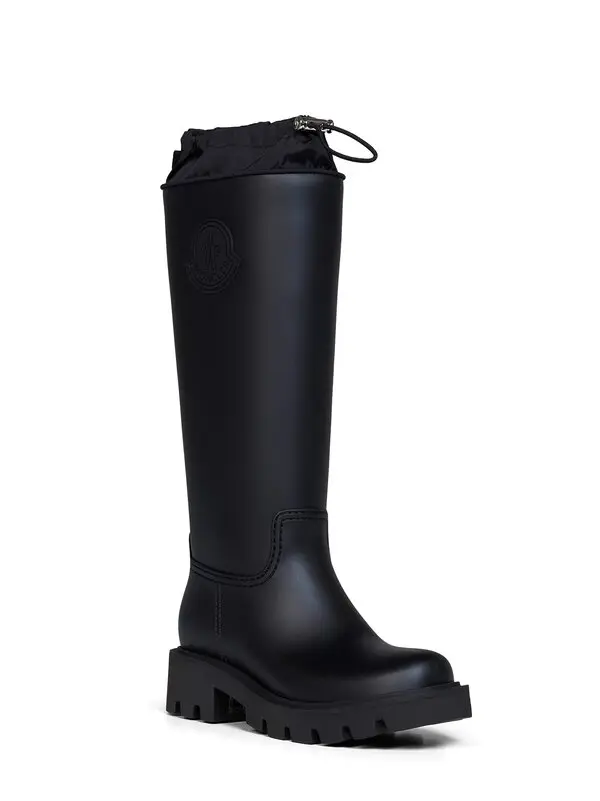 Moncler Black High Rain Boots - Multicolor