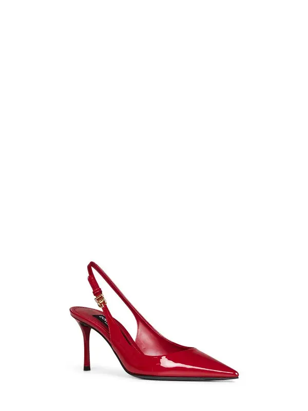Dolce & Gabbana Red Patent Leather Slingback Pumps