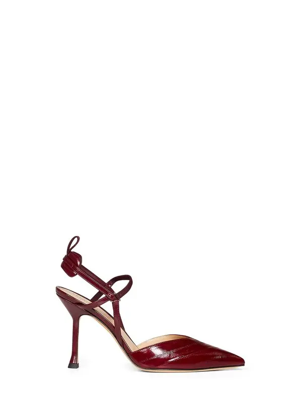 Fendi Wine And Burgundy Slingback Pumps - Multicolor
