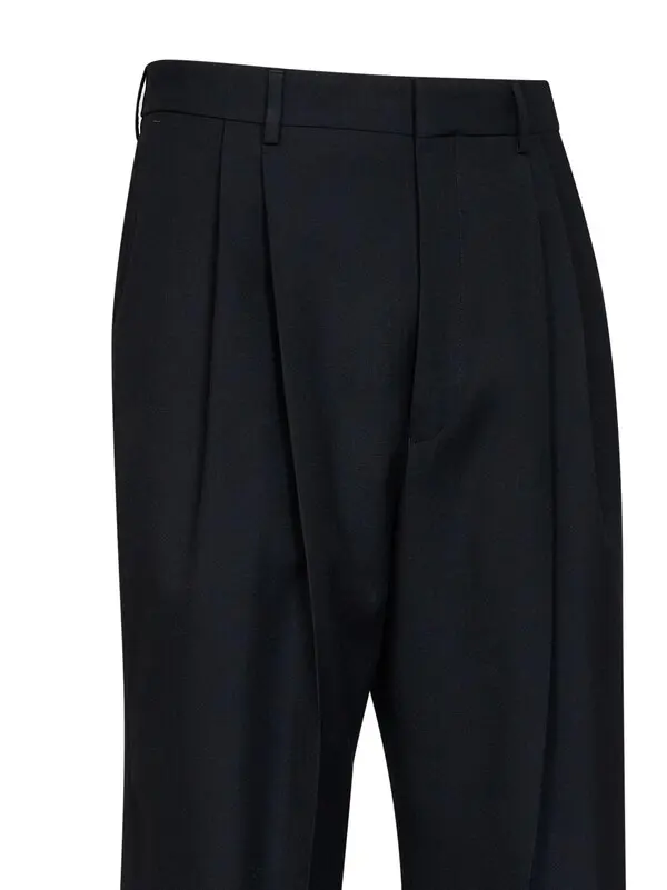 Dries Van Noten Wool Double-pleat Trousers - Multicolor