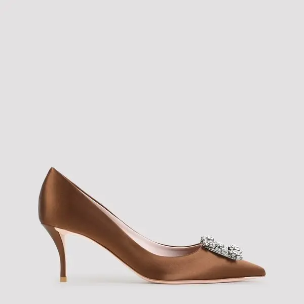 ROGER VIVIER Flower Strass 65 Pumps For - Brown
