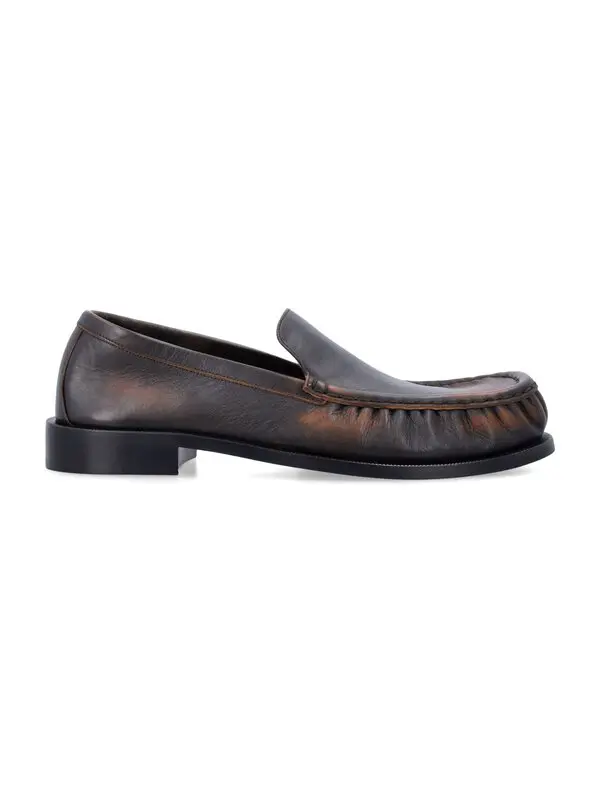 Dries Van Noten Leather Penny Loafer - Brown