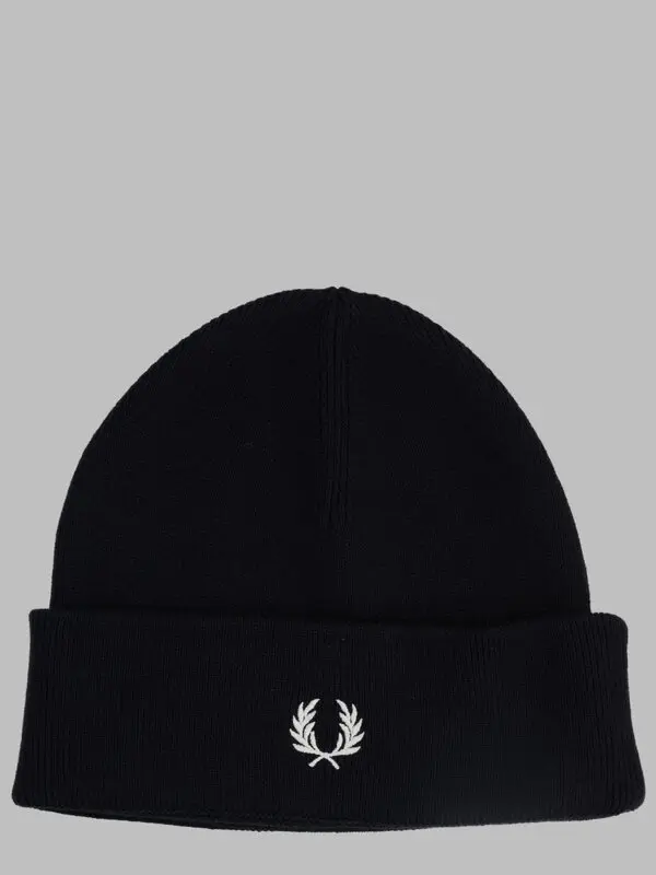 Fred Perry Ribbed Knit Cuffed Beanie