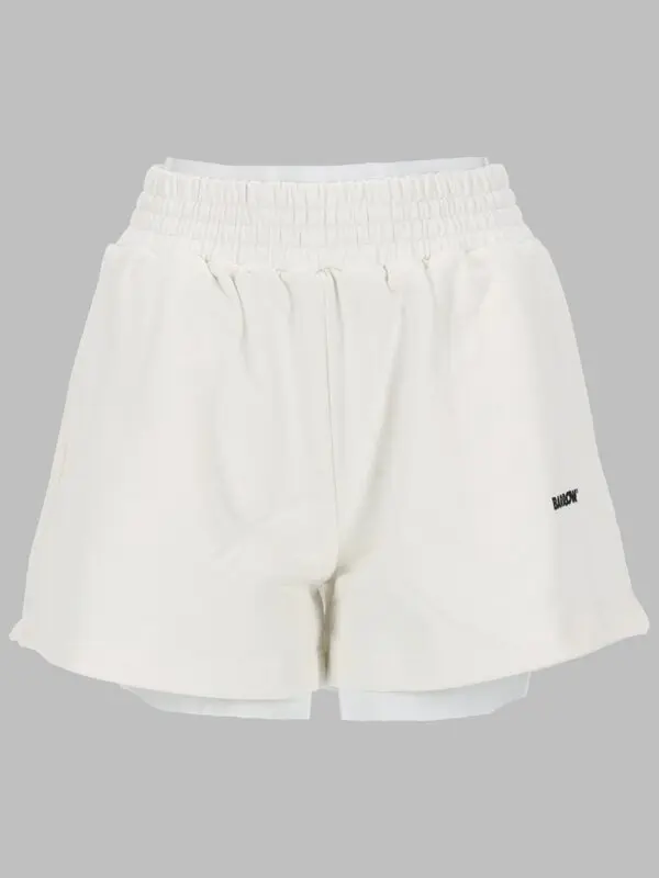 BARROW Mini Cotton Shorts - White