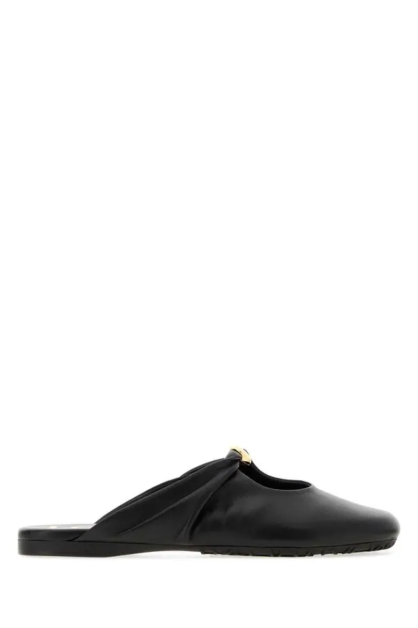Loewe Nappa Leather Pebble Ballerina Slippers - Black