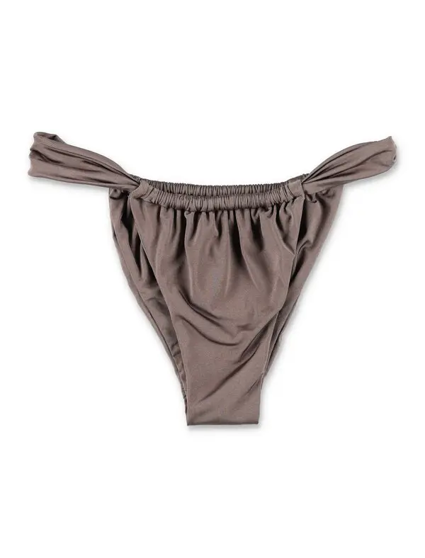 BELAMER Adjustable Mid-rise Bikini Bottom - Brown