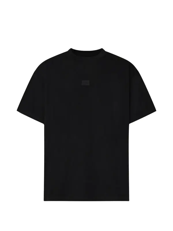 MAISON MARGIELA Oversized Cotton T-shirt With Logo Patch - Black