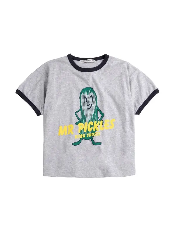 BOBO CHOSES Mini Mr. Pickles T-shirt - Grey