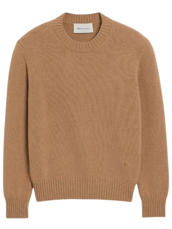 AMI Paris Classic Crewneck Sweater - Beige
