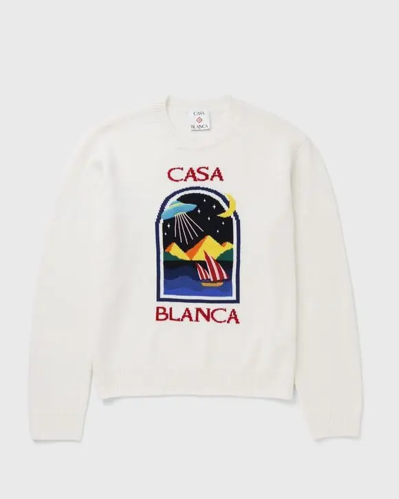 Casablanca Graphic Jacquard Wool Sweater For