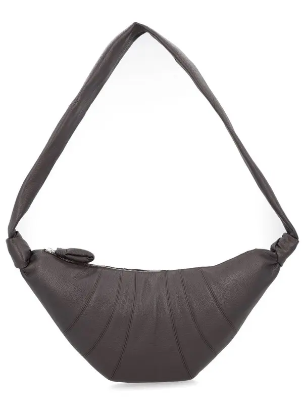 LEMAIRE Structured Leather Shoulder Bag - Brown