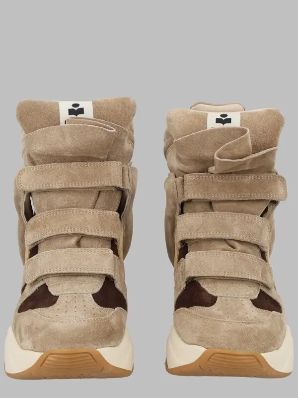 Isabel Marant Étoile Cowhide Leather High-top Sneaker Boots - Brown