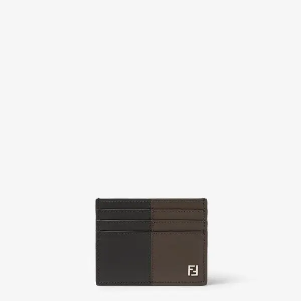 Fendi S Leather Card Case - Neroebano