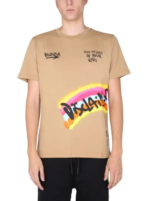 DISCLAIMER Screen Print Crew Neck T-shirt