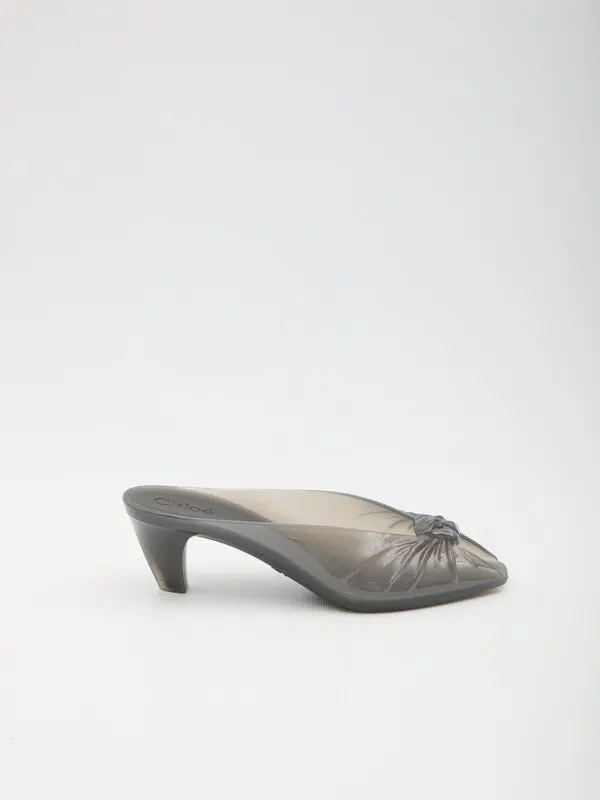 Chloé Knotted Pointed-toe Flat Sandals - Ashgrey