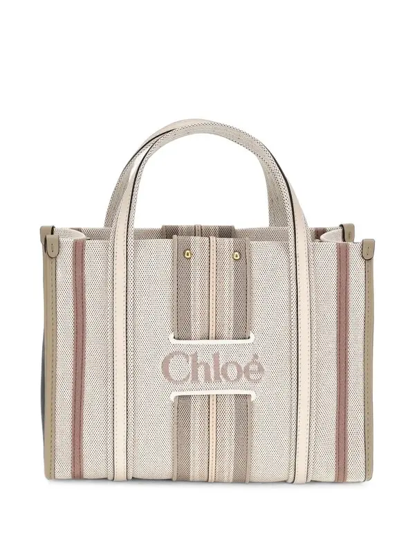 Chloé Woody Loop Shoulder Bag - Nude