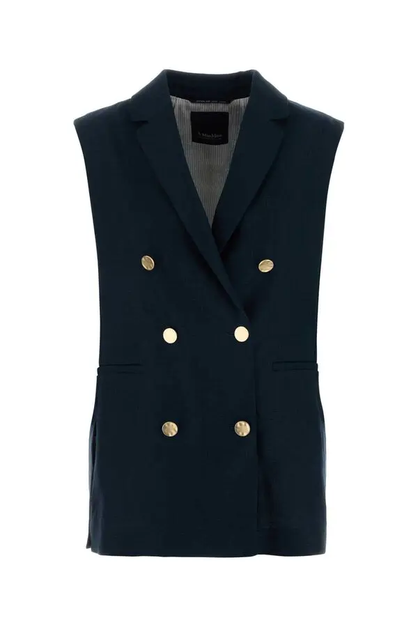 S MAXMARA Sculpted Linen Bird Vest