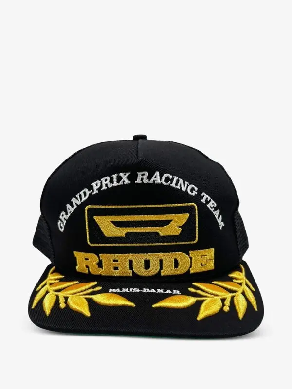 Rhude Embroidered Baseball Cap - Blackyelow
