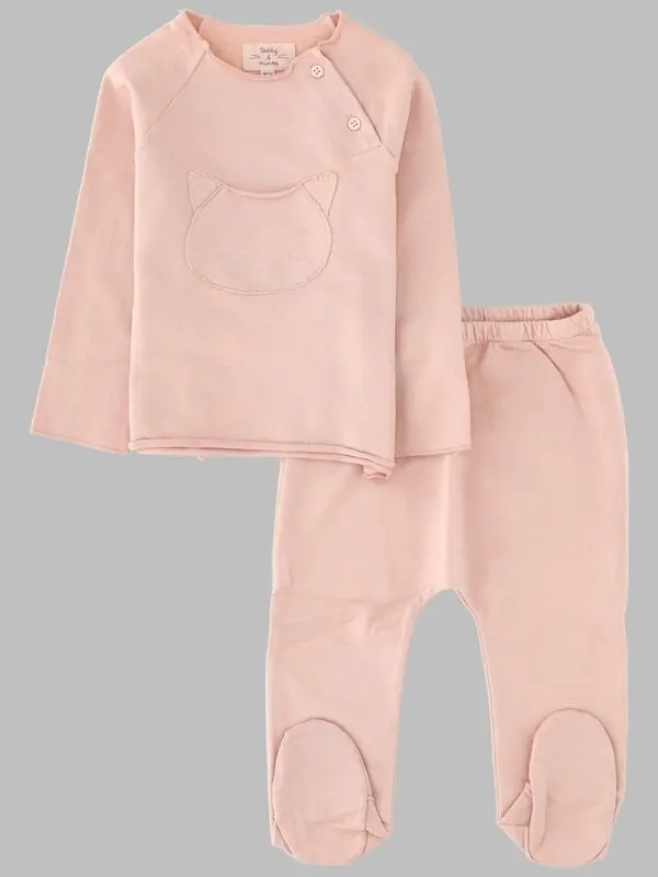 TEDDY & MINOU Mini Cotton Two-piece Suit - White