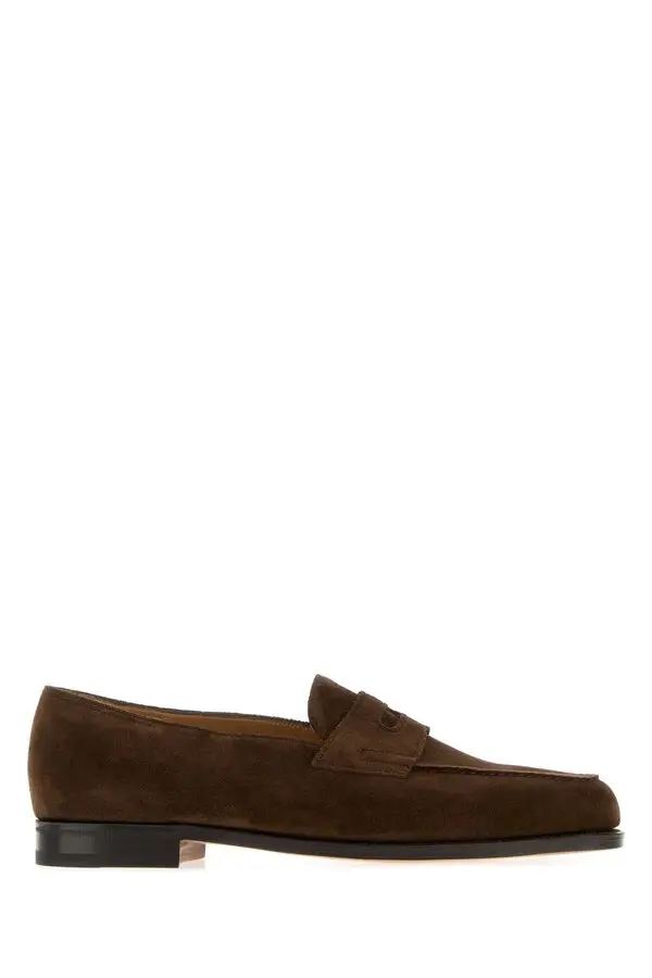 John Lobb Lopez Suede Loafers - Brown
