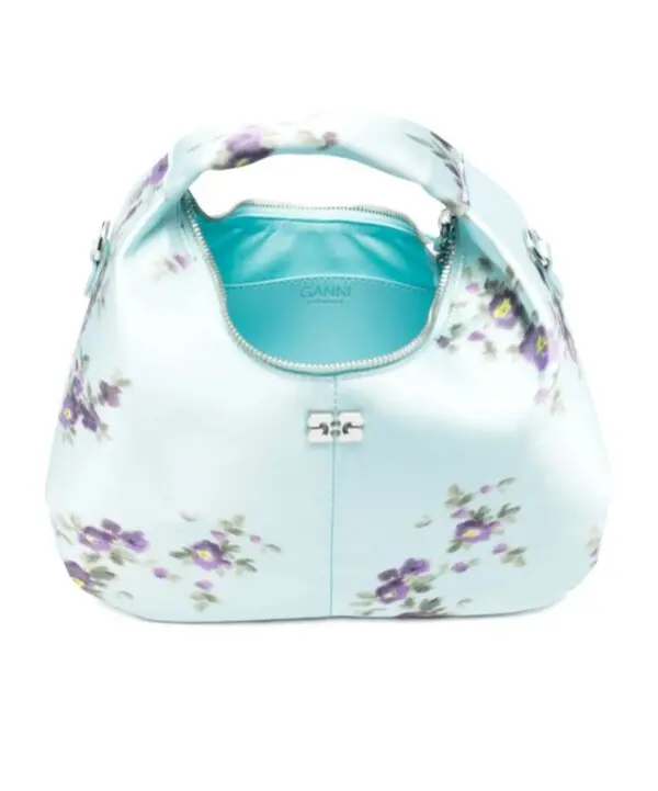 GANNI Printed Tote Bag - Blue