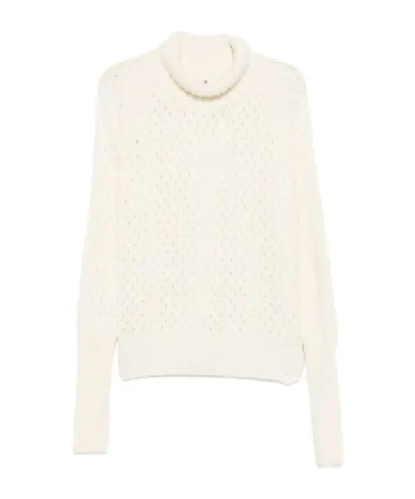 Ermanno Scervino Perforated-knit Roll-neck Sweater