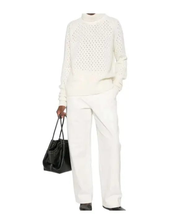 Ermanno Scervino Perforated-knit Roll-neck Sweater