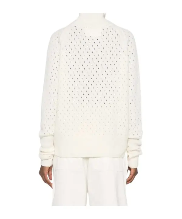 Ermanno Scervino Perforated-knit Roll-neck Sweater