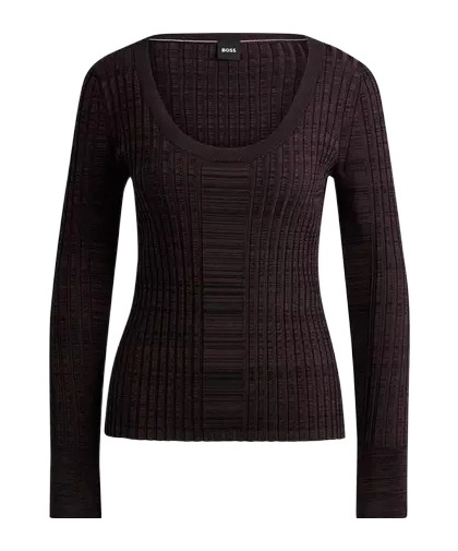 Hugo Boss Firama Scoop-neck Sweater - Black