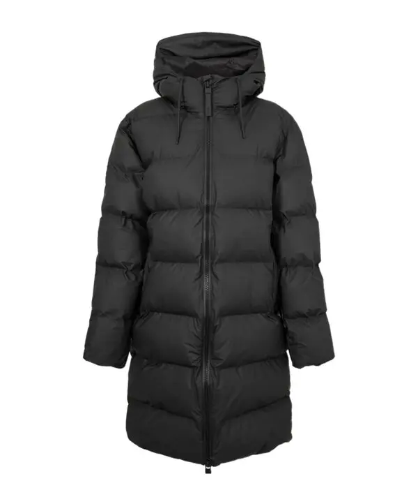 Rains Long Sleeved Cotton Padded Jacket With Hood