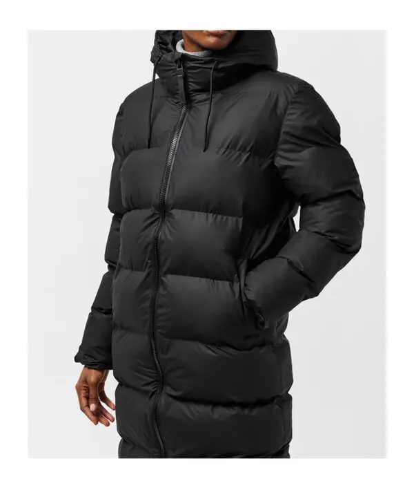 Rains Long Sleeved Cotton Padded Jacket With Hood