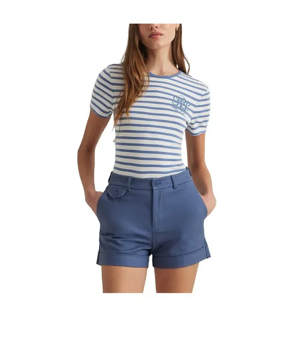 Ralph Lauren Stripe Round Neck Short Sleeve