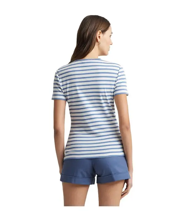 Ralph Lauren Stripe Round Neck Short Sleeve