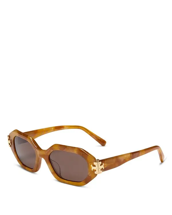 Tory Burch Geometric Sunglasses, 51mm - Brown