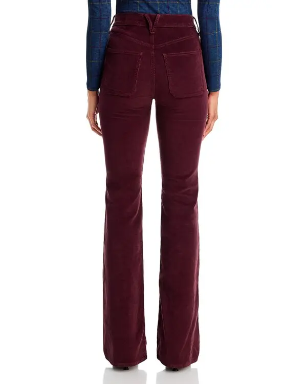 Veronica Beard Beverly Corduroy High Rise Patch Pocket Bootcut Jeans