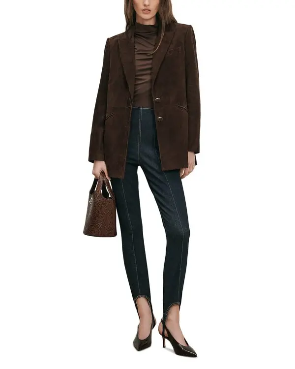Veronica Beard Maci Suede Dickey Jacket