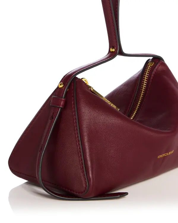 Veronica Beard Prism Convertible Leather Shoulder Bag - Burgundy
