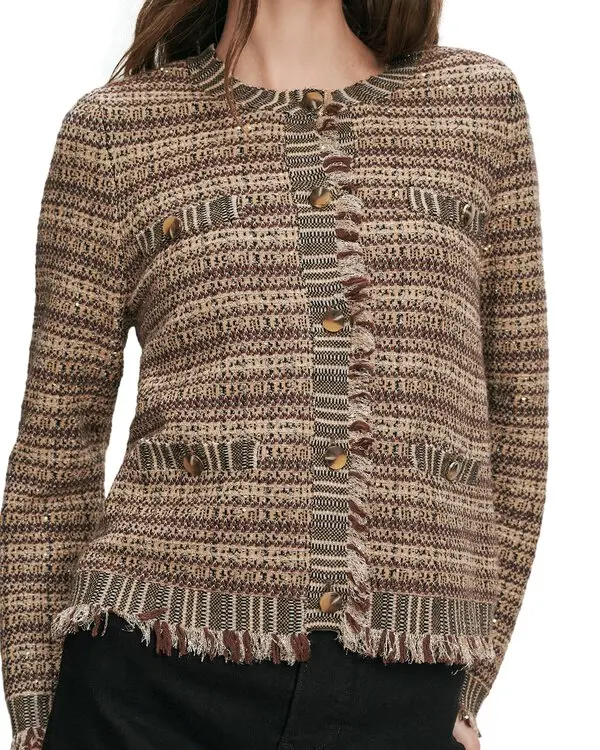 Veronica Beard Sariyah Button Front Knit Jacket