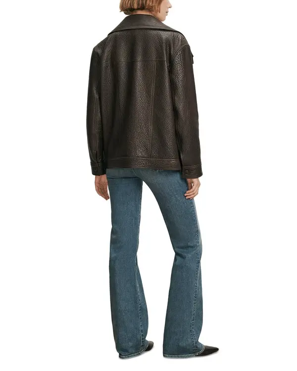 Veronica Beard Silversmith Leather Dickey Jacket