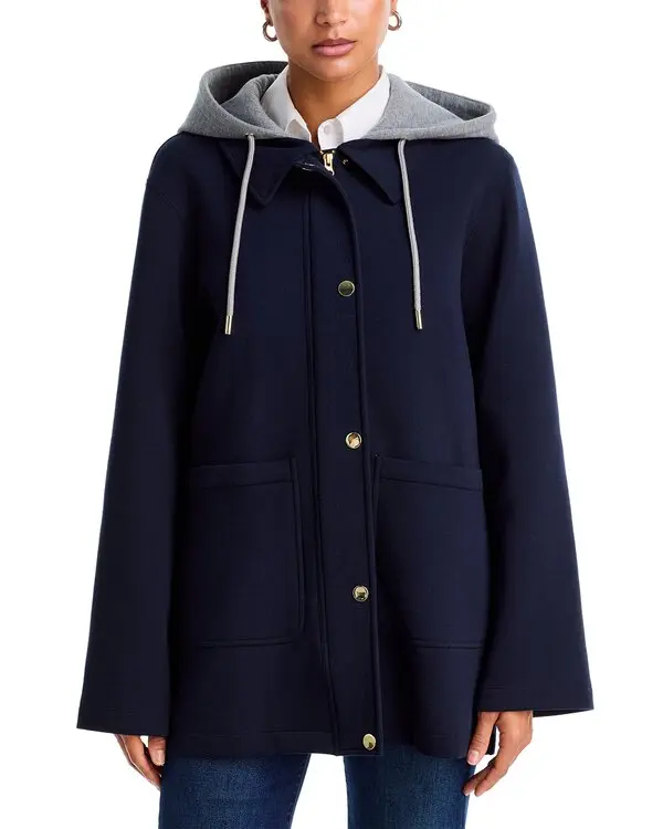Veronica Beard Finn Hooded Cotton Blend Jacket