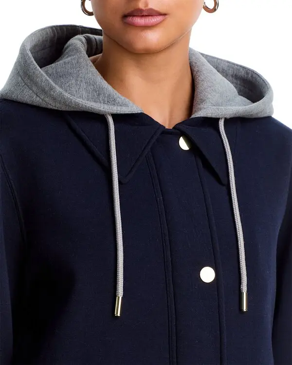 Veronica Beard Finn Hooded Cotton Blend Jacket