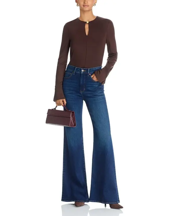 Veronica Beard Zyris Keyhole Neck Top