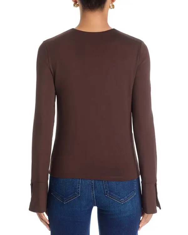 Veronica Beard Zyris Keyhole Neck Top