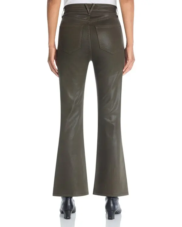 Veronica Beard Carson Coated High Rise Ankle Flare Jeans