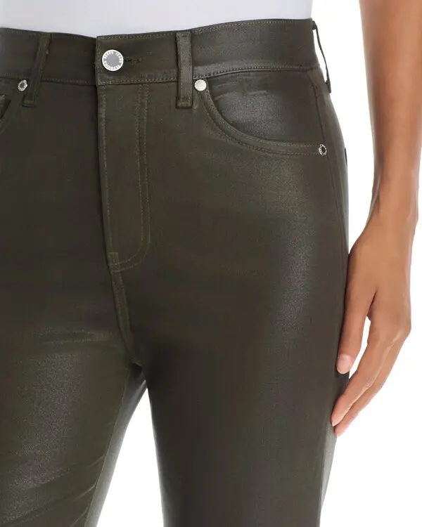 Veronica Beard Carson Coated High Rise Ankle Flare Jeans
