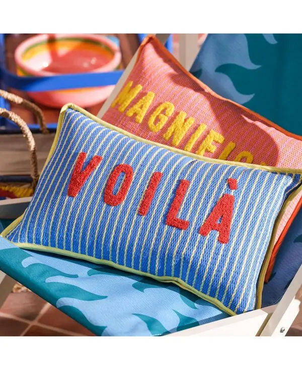 ZSA ZSA ZSU Rajpath Embroidery Cushion, 20l X 12w