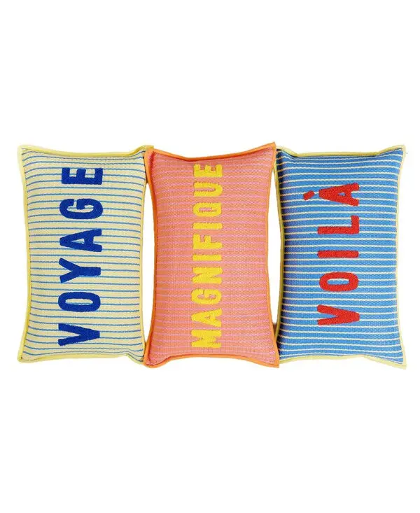 ZSA ZSA ZSU Rajpath Embroidery Cushion, 20l X 12w