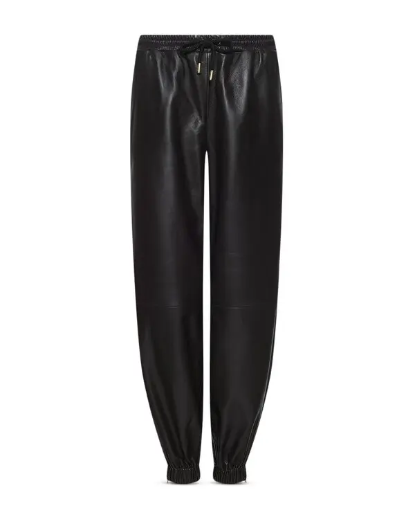 L'Agence Mariko Tk Leather Drawstring Joggers